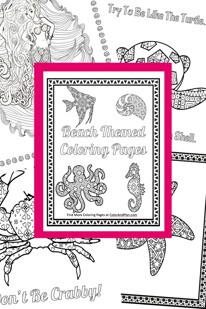 Under The Sea Beach Themed Printable Coloring Pages – Fun Happy Home ...